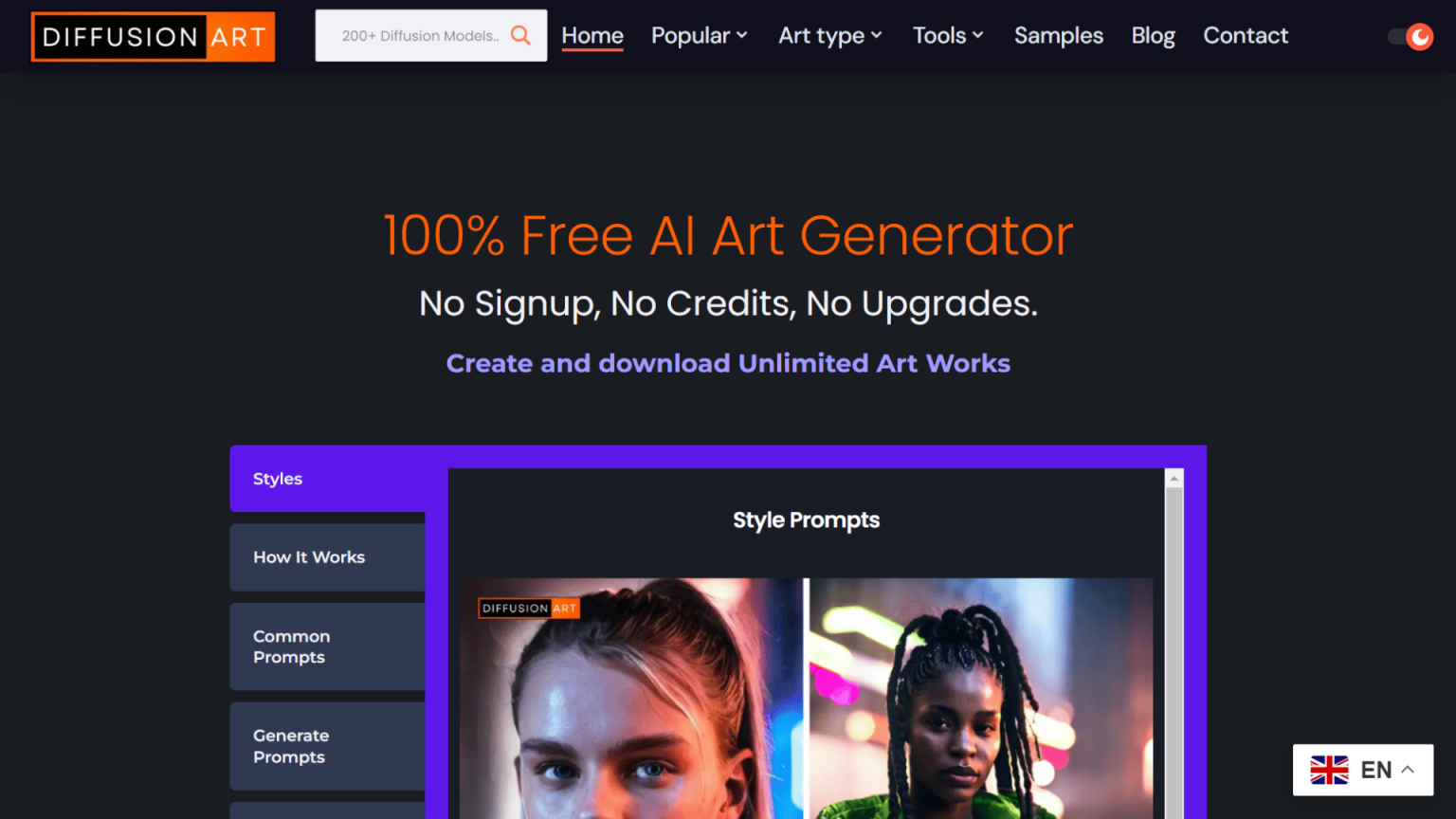 DiffusionArt - AI Tool - AI Vyx